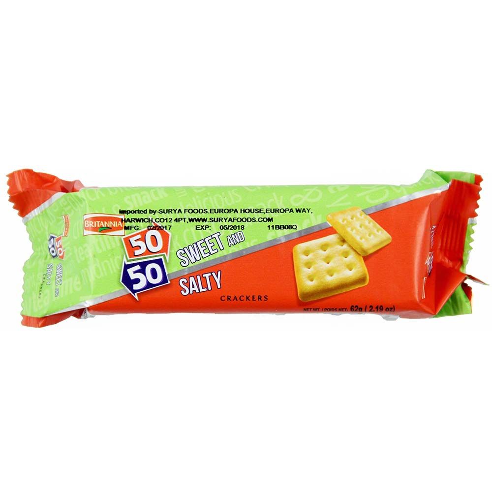 Britannia 50-50 Sweet & Salty Crackers 62g - Asian Dukan
