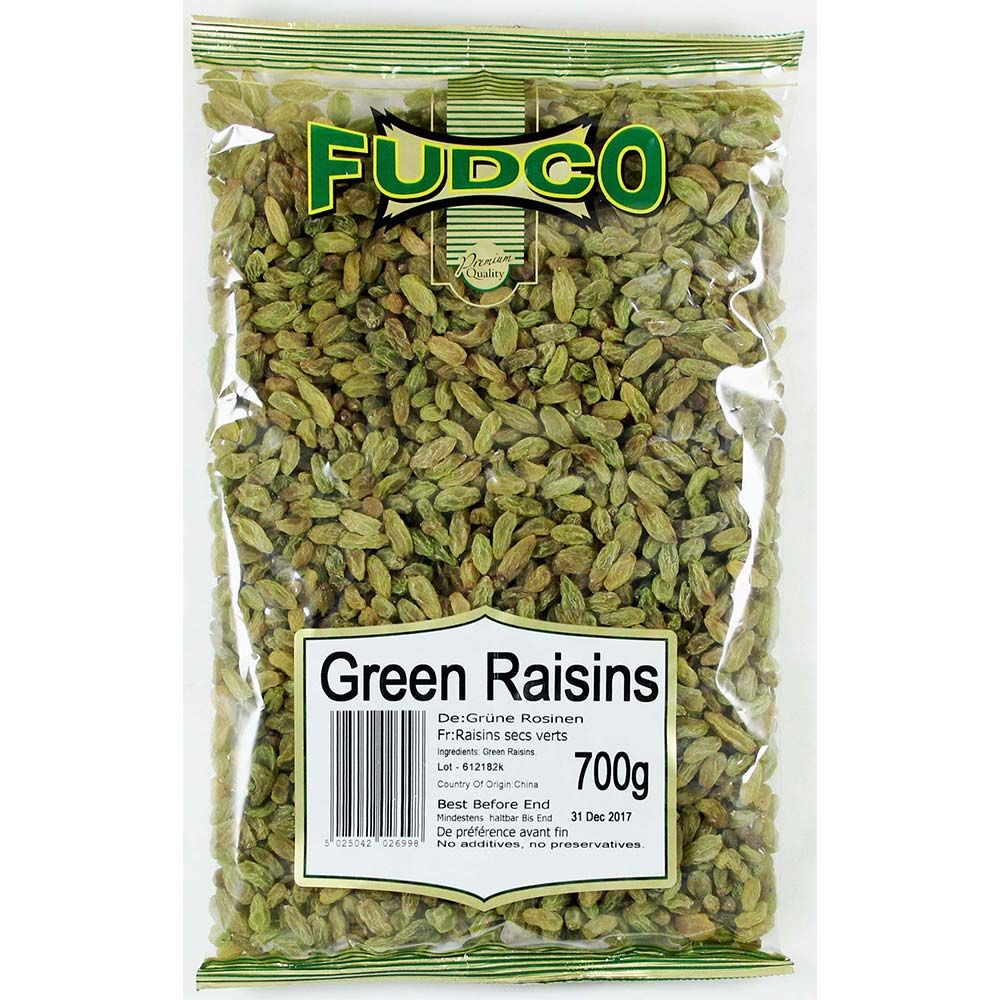 Fudco Green Raisins 100g, 250g & 700g Packs - Asian Dukan