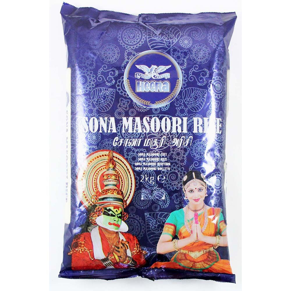 Heera Sona Masoori Rice 2kg & 5kg Packs - Asian Dukan