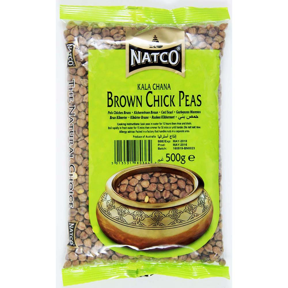 Natco Brown Chick Peas 500g & 2kg Packs - Asian Dukan
