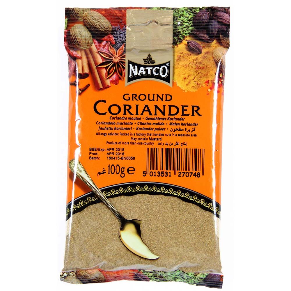 Natco Ground Coriander 100g, 400g & 1kg Packs - Asian Dukan