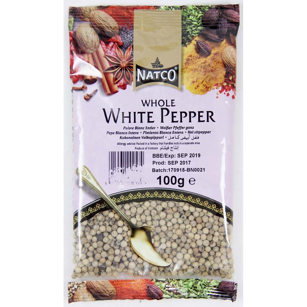 Natco Whole White Pepper 100g - Asian Dukan