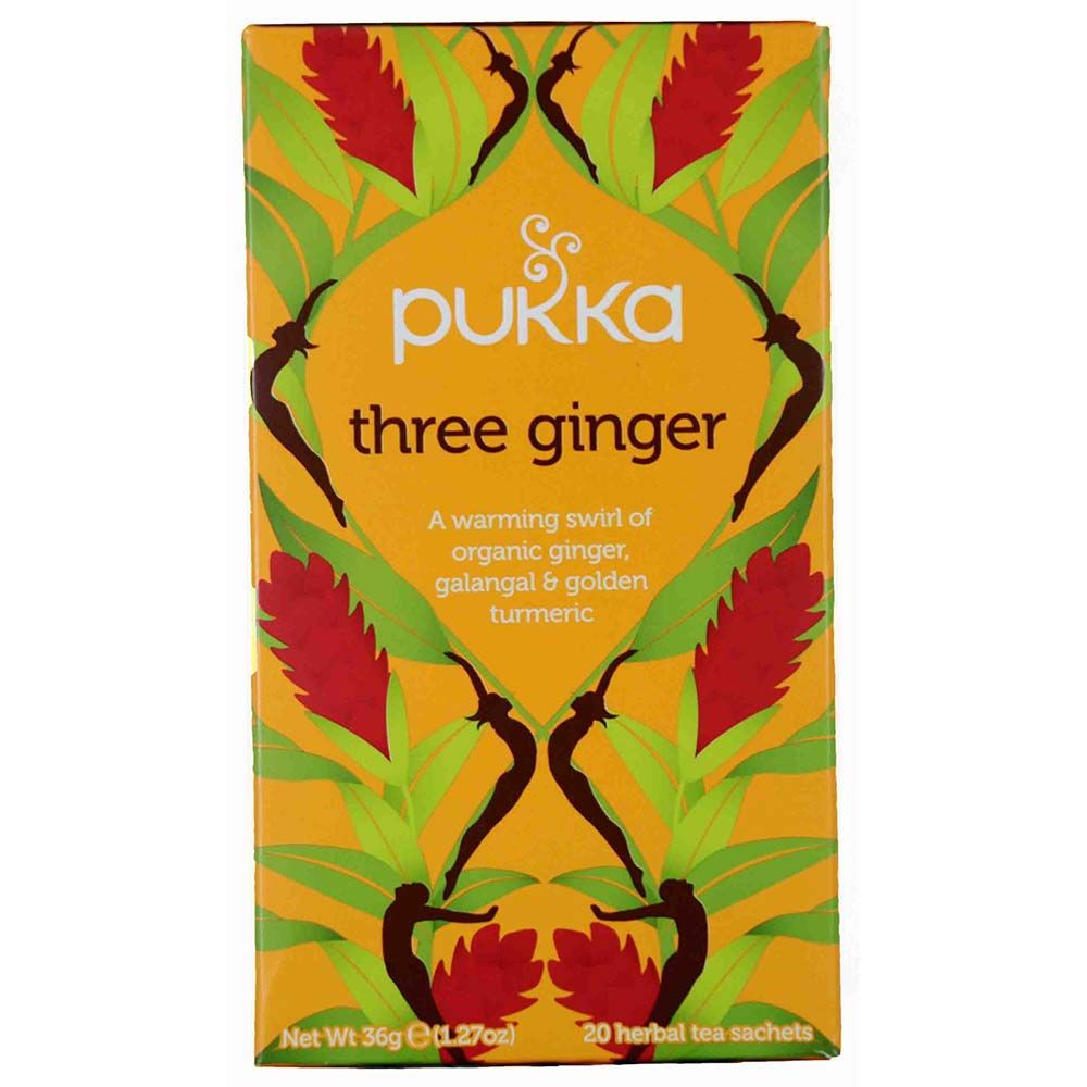 Pukka Three Ginger 20 Herbal Tea Sachets - Asian Dukan