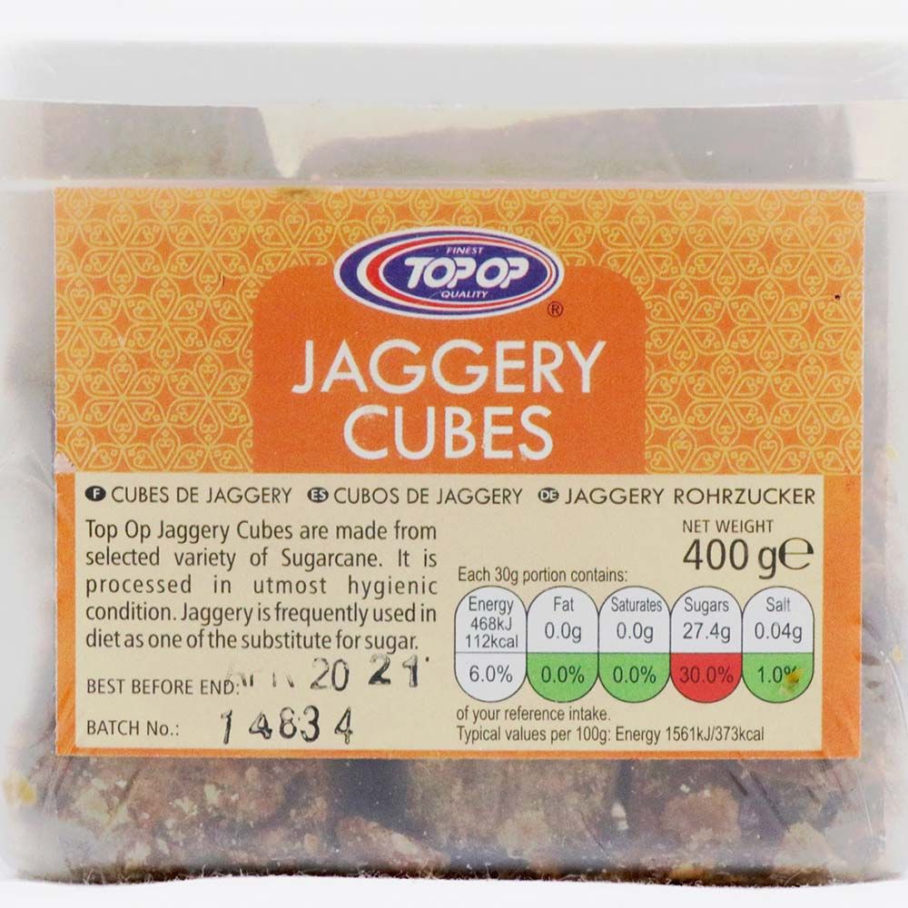 Top Op Jaggery Cubes 400g & 800g jars | Buy Online - Asian Dukan