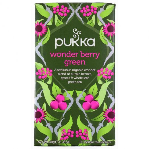 Pukka Wonder Berry Green 20 Herbal Sachets - Asian Dukan